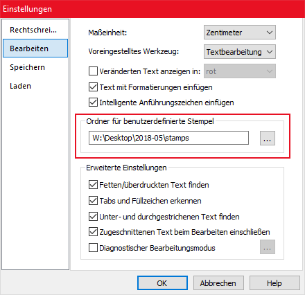 Benutzerdefinierte Stempel