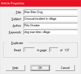 Create an article thread