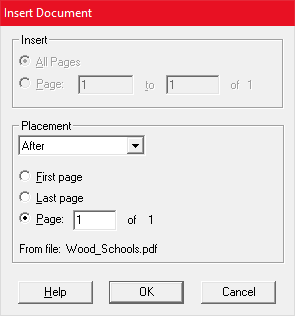 Inserting from other PDFs