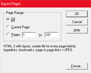 Export pages